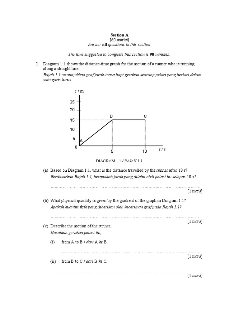 2A (4m) Graf Gerakan Linear - K07 | PDF | Physical Quantities | Space