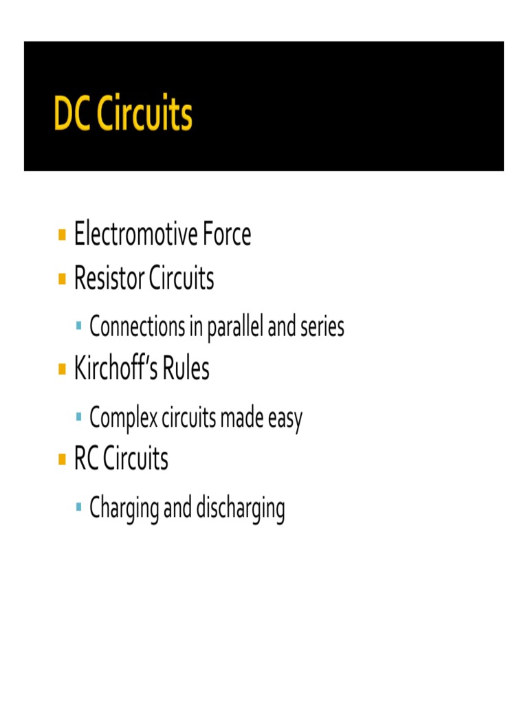 L6-Direct Current Circuits | PDF | Series And Parallel Circuits ...