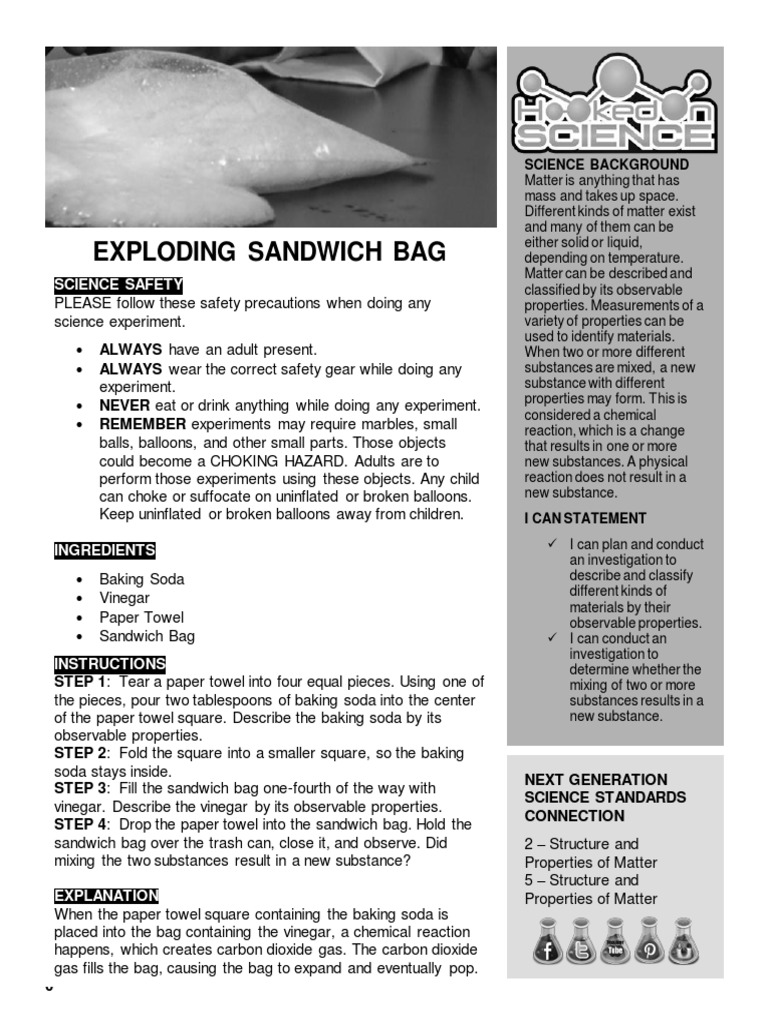 Experiment Archive Exploding Sandwich Bag | PDF | Chemical Substances ...