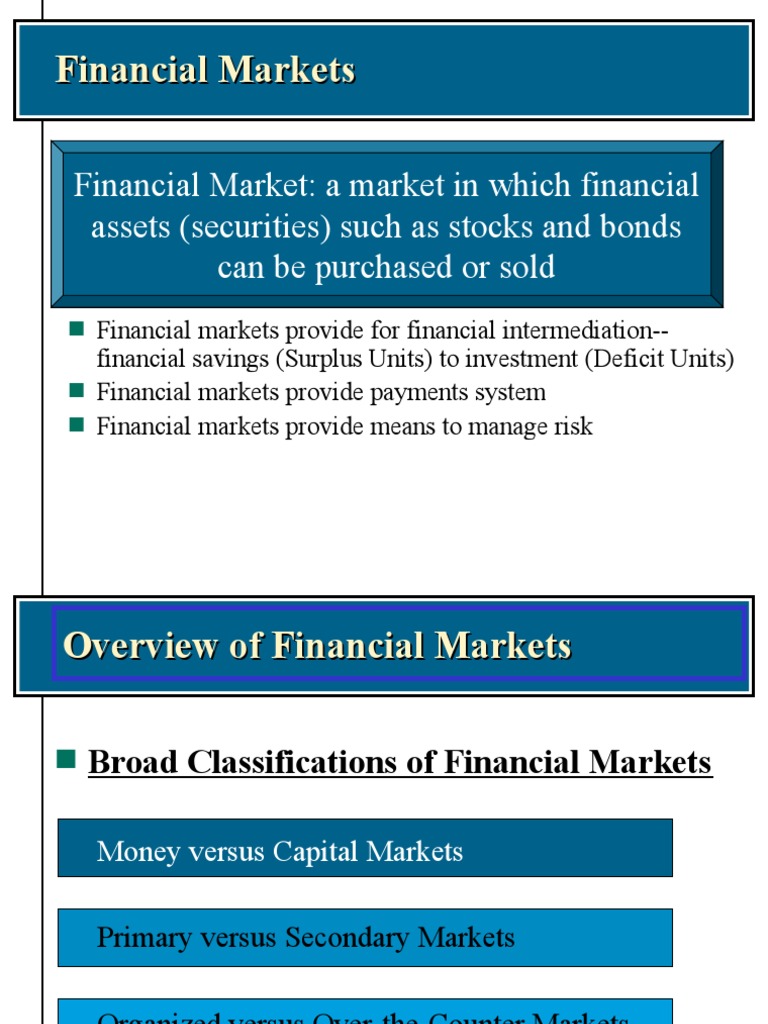 Financial Markets | PDF | Financial Markets | Securities (Finance)