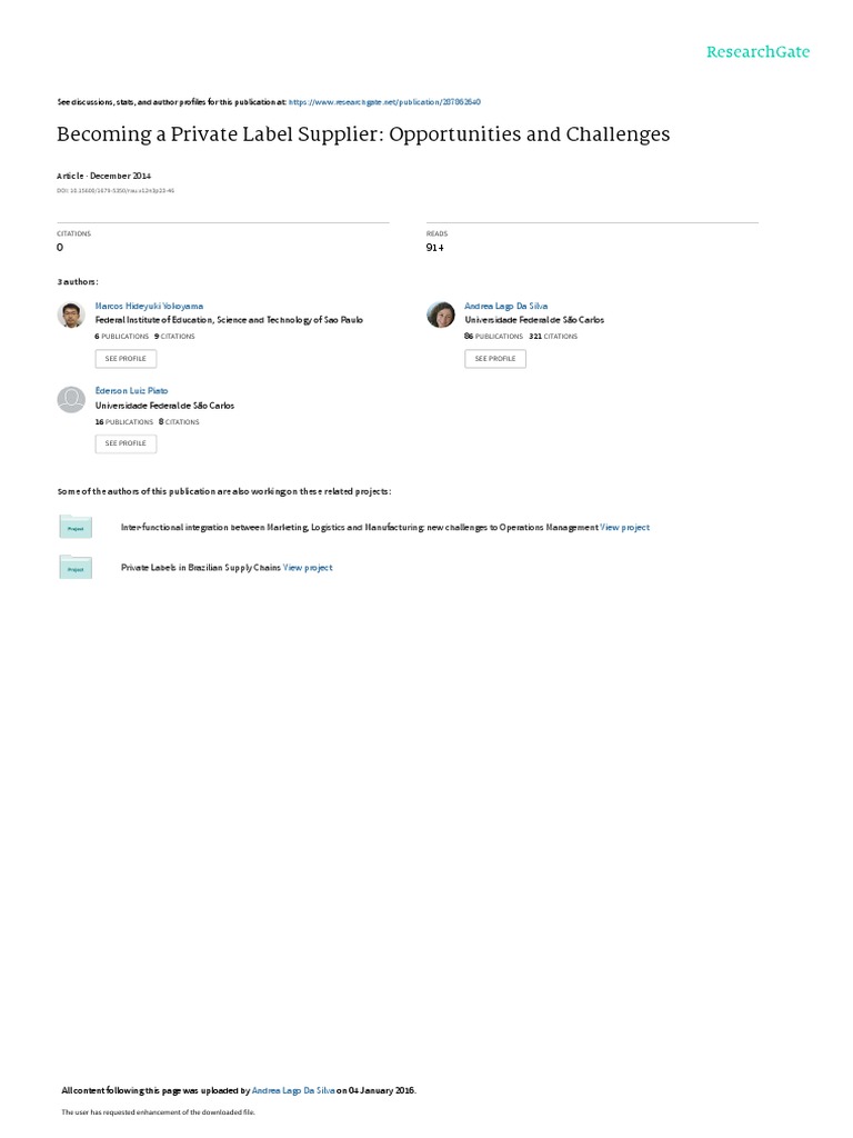 Becoming A Private Label Supplier Opportunities | PDF | Career & Growth