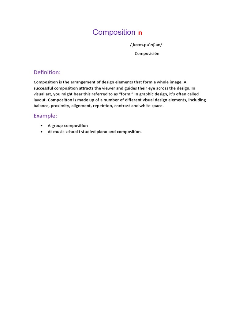 Composition: Definition | PDF | Composition (Visual Arts) | Pixel