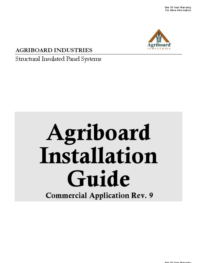 Agriboard Installation Guide: Structural Insulated Panel Systems | PDF ...