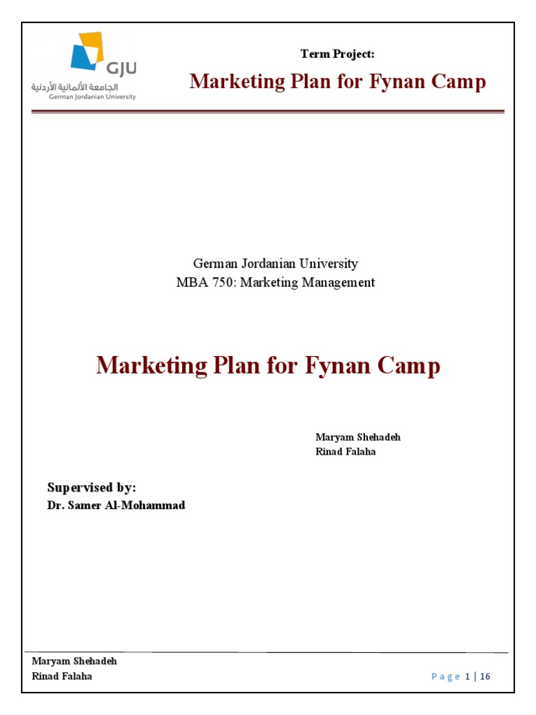Marketing Plan GJU | PDF | Jordan | Tourism