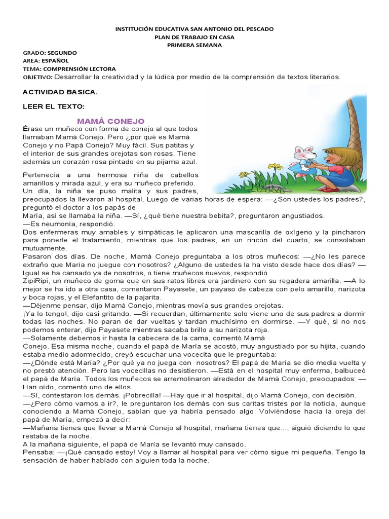 Guía de Comprensión Lectora en Español | PDF | Color