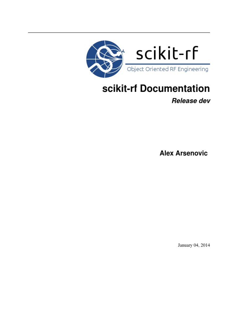 Scikit RF PDF | PDF | Python (Programming Language) | Electronics