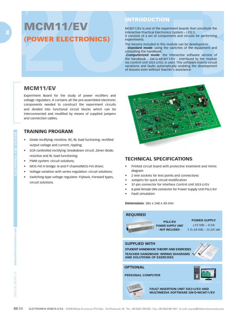 MCM11/EV: (Power Electronics) | PDF | Rectifier | Power Supply