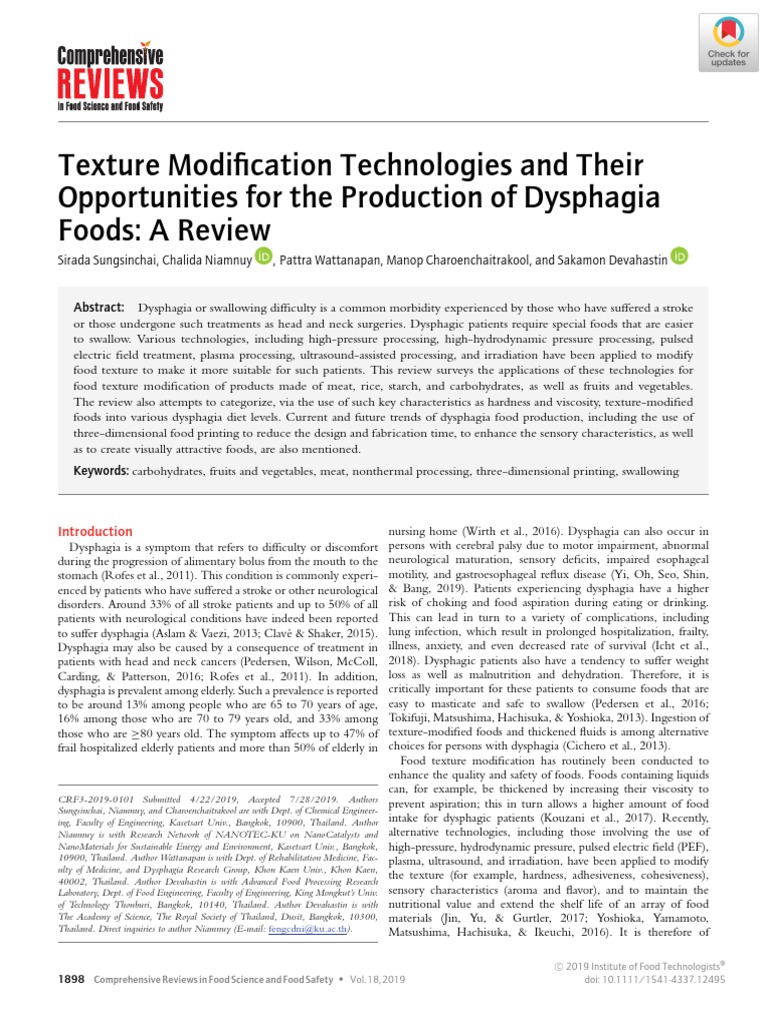 Texture Modification Technologies and Their Opportunities For The ...