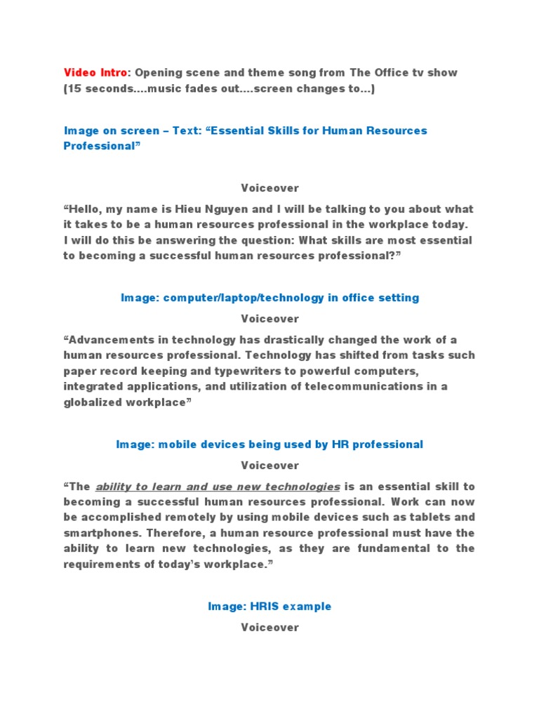 Essential Skills for HR Professionals | PDF | Human Resources ...