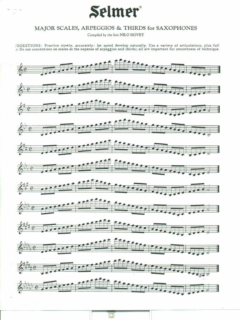Saxophone Full Range Scales | PDF