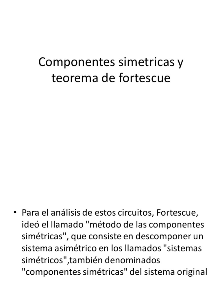Análisis de Componentes Simétricas | PDF | Ciencia y matemáticas