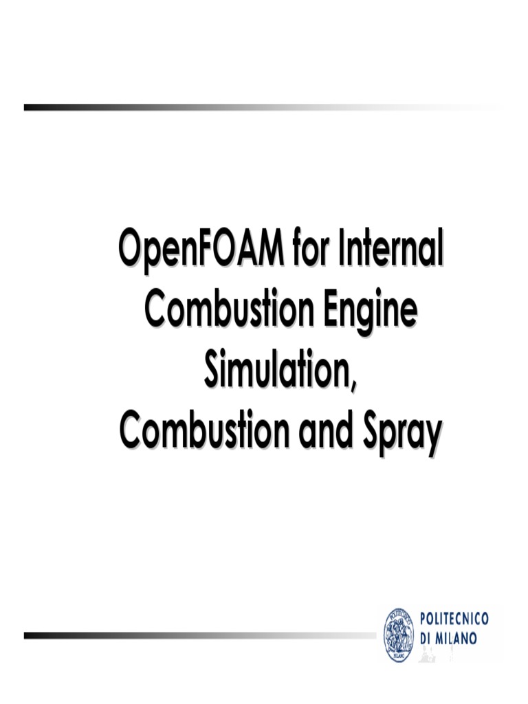 OpenFOAM for Internal Combustion Simulation | PDF | Business