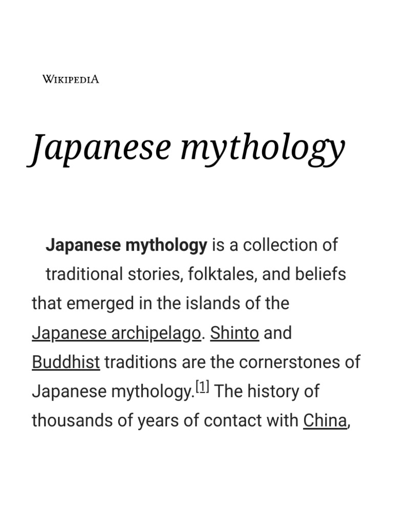 Japanese Mythology - Wikipedia PDF | PDF | Shinto | Japan