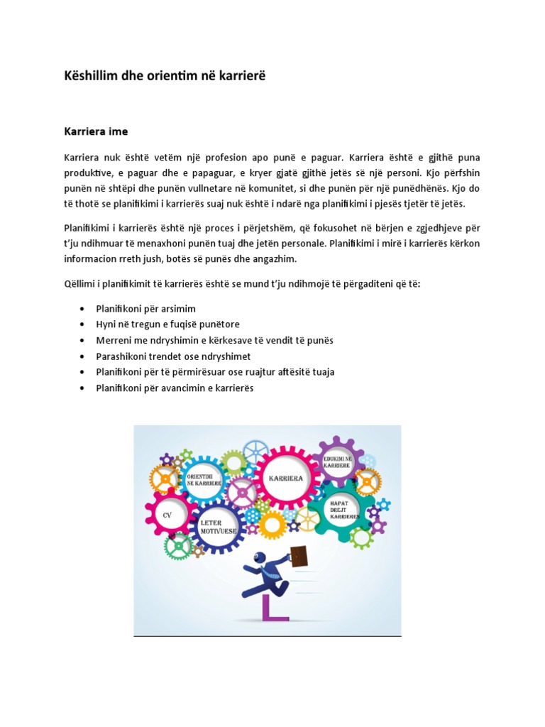 Këshillim Dhe Orientim Në Karrierë | PDF