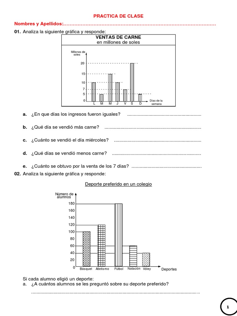 PRACTICA DE CLASE Graficos de Barra PDF | PDF | Perú | Ocio