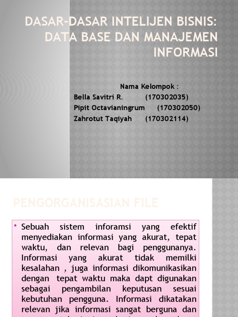 Dasar-Dasar Intelijen Bisnis | PDF