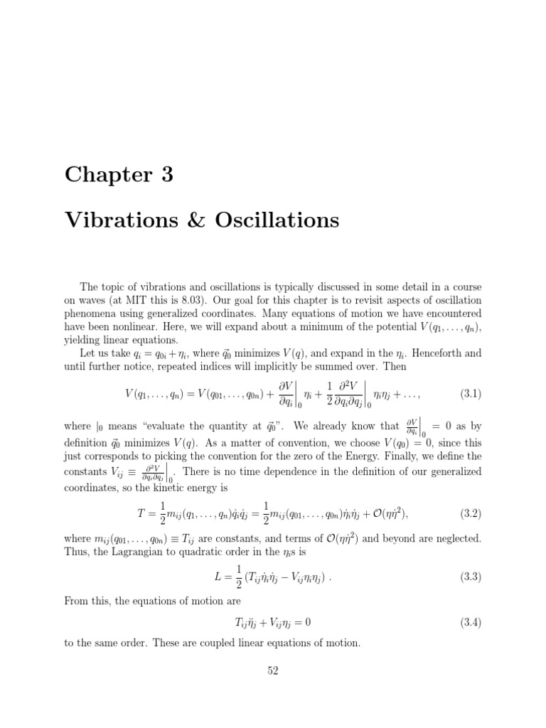 MIT8 09F14 Chapter 3 PDF | PDF | Eigenvalues And Eigenvectors | Normal Mode