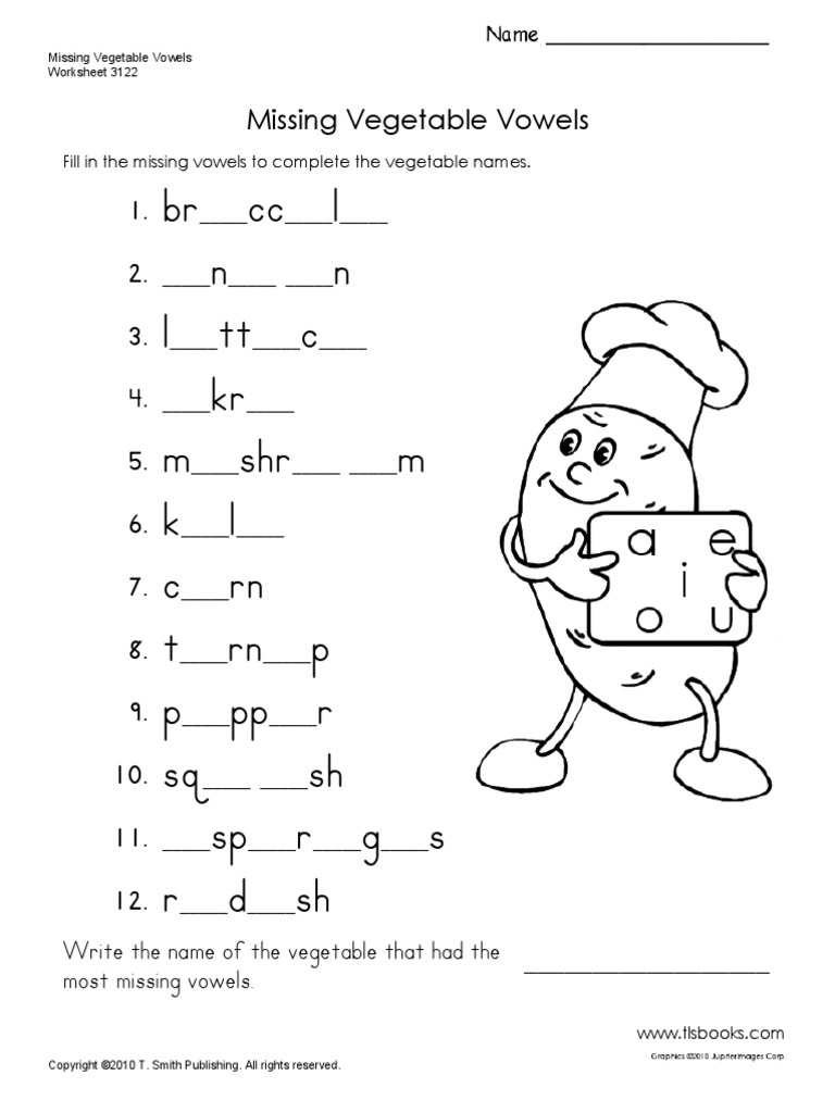 Missing Vegetable Vowels | PDF
