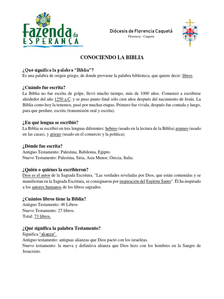 Conociendo La Biblia PDF | PDF | Nuevo Testamento | Biblia