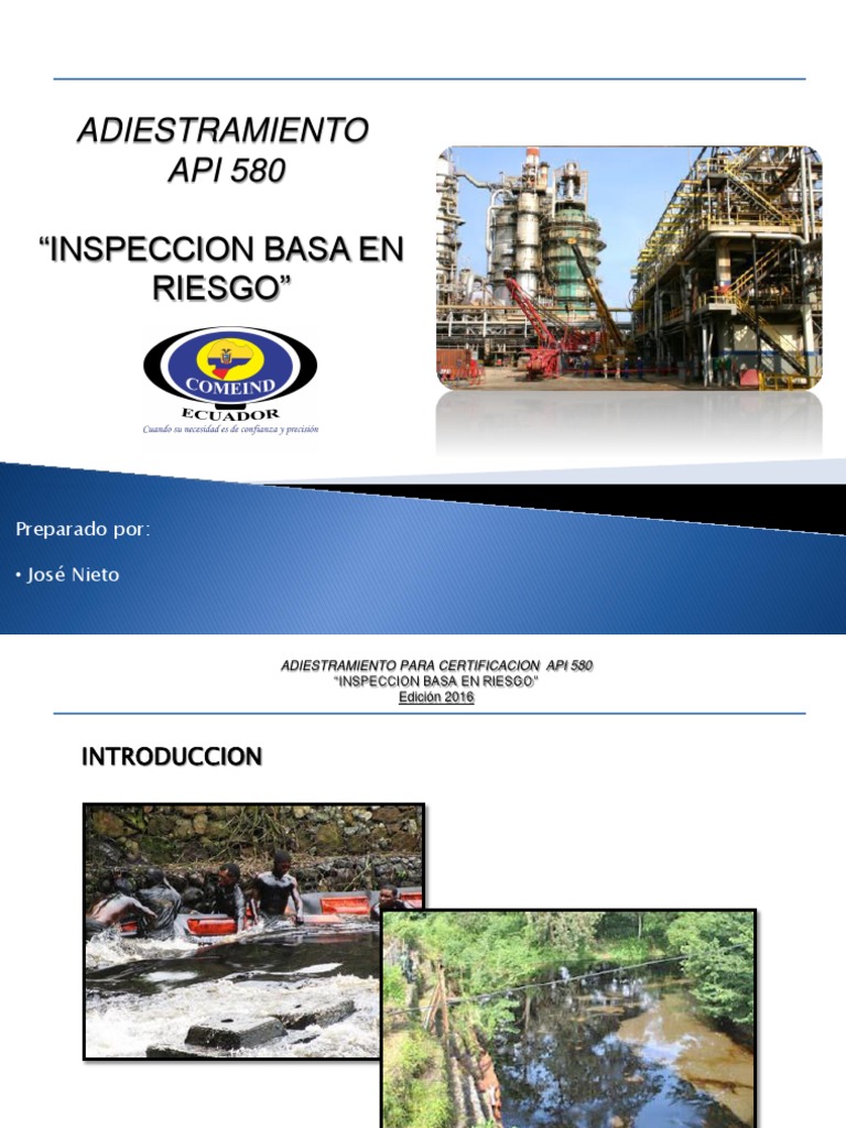 Adiestramiento API 580: “Inspeccion Basa En Riesgo” | Probabilidad ...