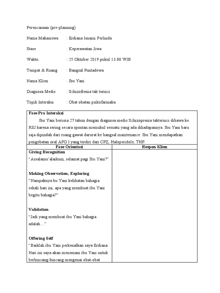 Preplanning Psikofarmaka | PDF