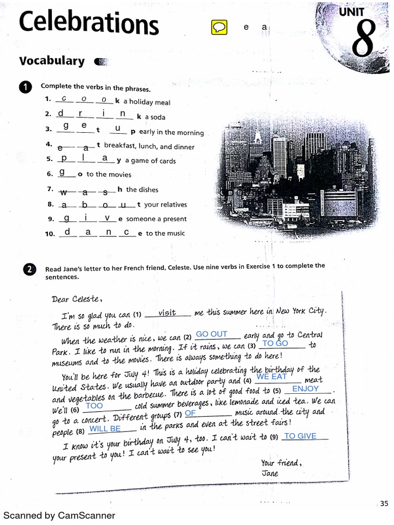 Workbook Unit 8 Resuelto | PDF