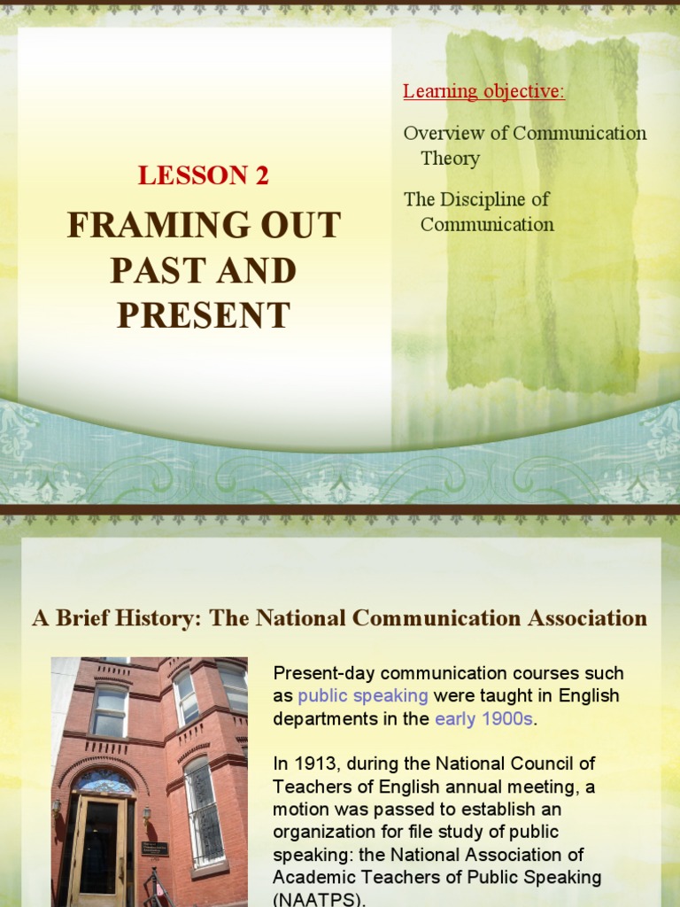 Lesson 1.2 Framing Our Past and Present | PDF | Rhetoric | Communication