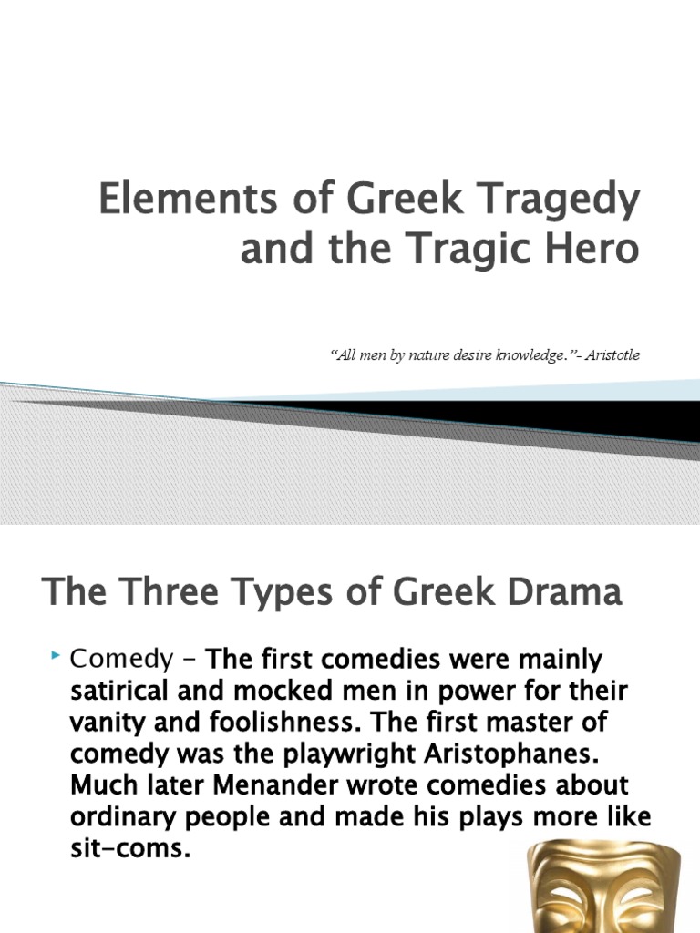 Elements of Greek Tragedy | PDF | Tragedy | Plot (Narrative)