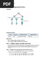 Informe 9.5.2.6 Packet Tracer - Configuring IPv6 ACLs | PDF | Denial Of Service Attack | I Pv6