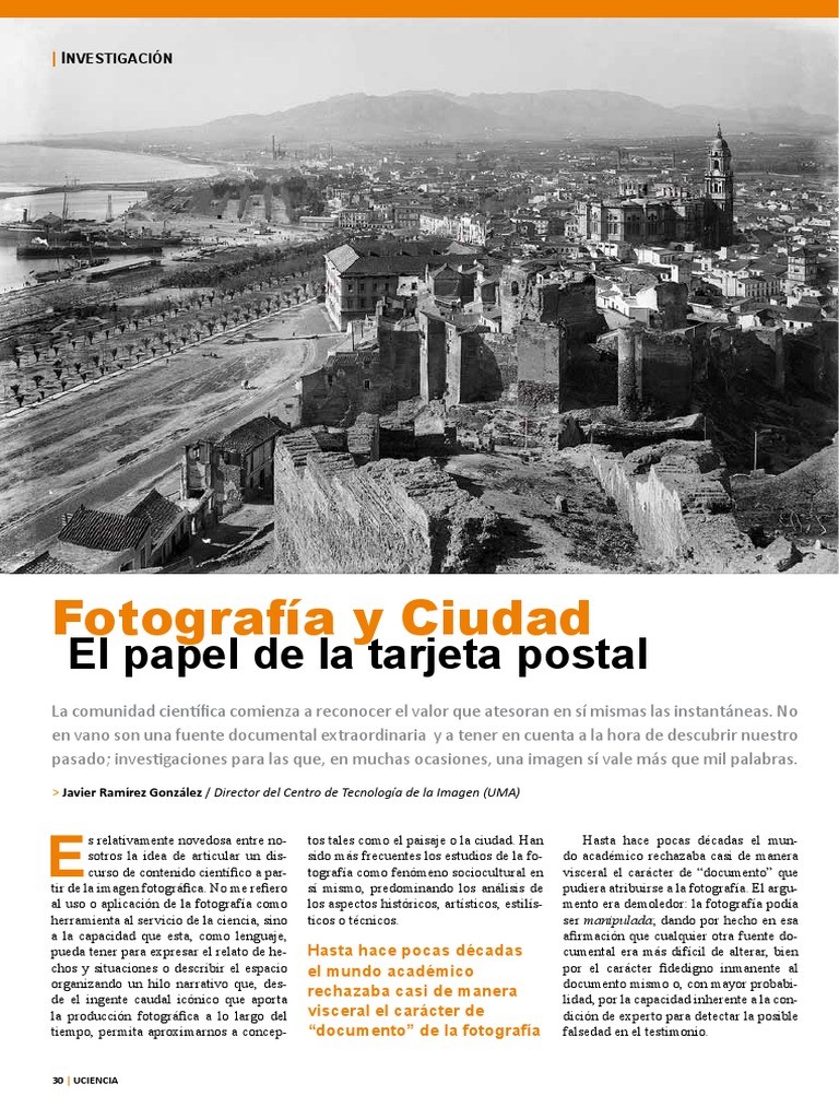 Fotografía y Ciudad, El Papel de La Postal PDF | PDF | Tarjeta postal | Science