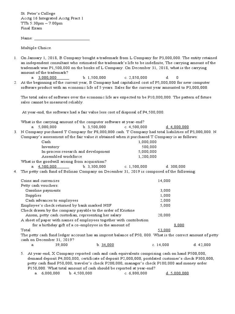 Finals Answer Key | PDF | Bonds (Finance) | Securities (Finance)