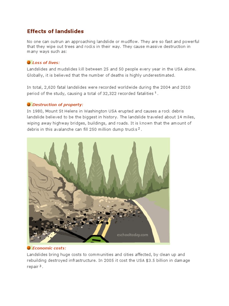 Effects of Landslides and Its Precautions | PDF | Landslide | Natural ...