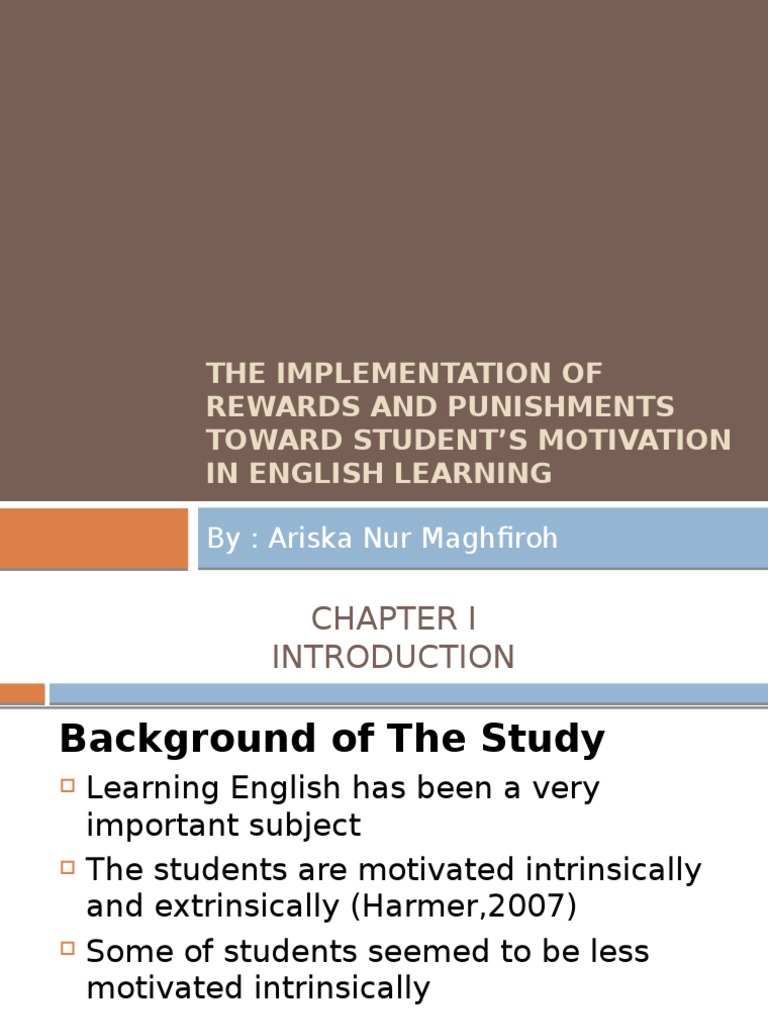 Implementing of Rewards and Punishments Toward Students' Motivation in ...