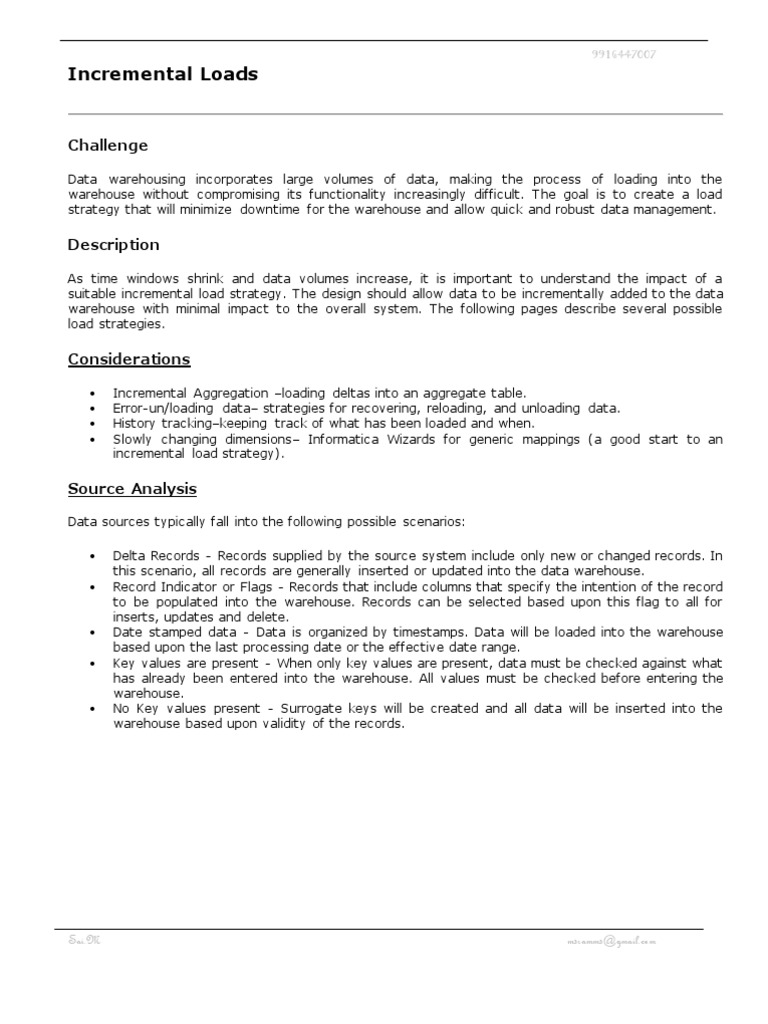 S6 Incremental Loads Pdf Databases Relational Database
