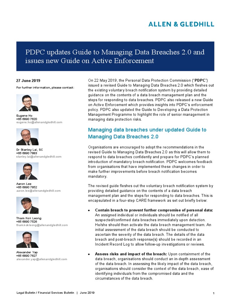 Updated Data Breach Management Guide | PDF | Information Privacy | Risk