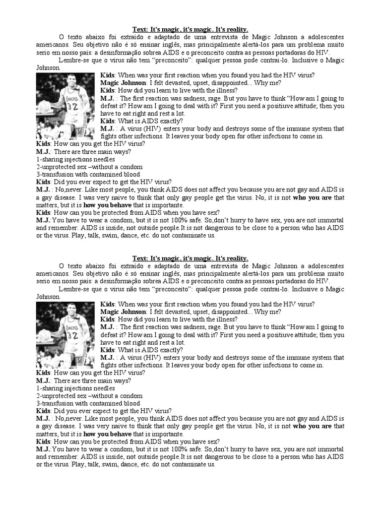 Magic Johnson Shares His Experience with HIV and Provides Valuable ...