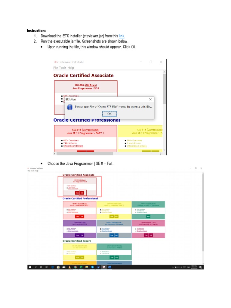 How To Install Enthuware Test Studio PDF | PDF
