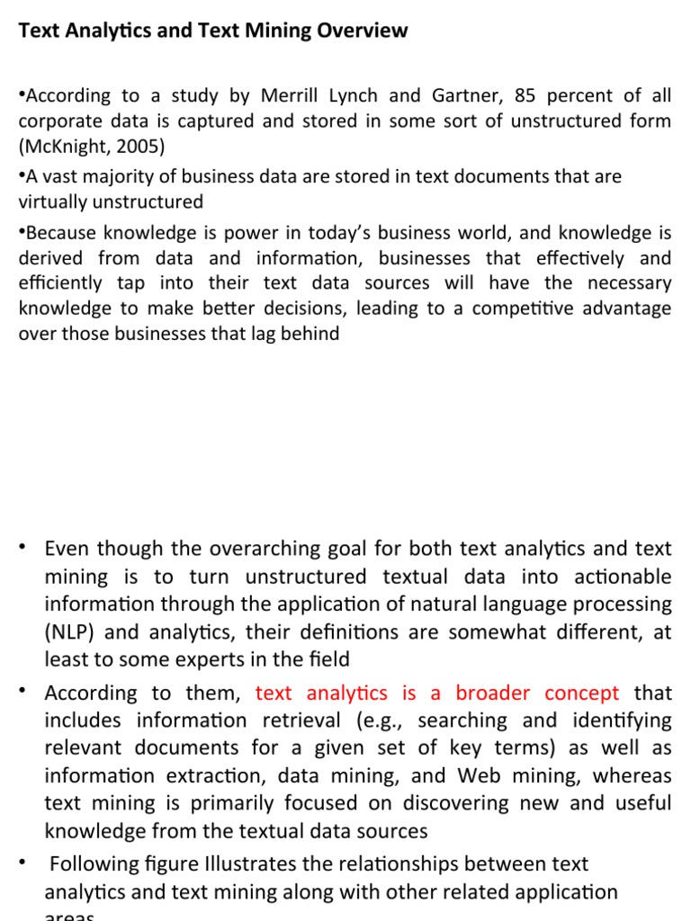 Text Analytics and Text Mining Overview | PDF | Analytics | Linguistics
