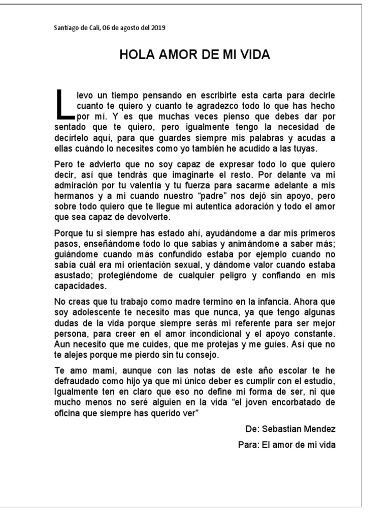 Carta Para Mamá Pdf