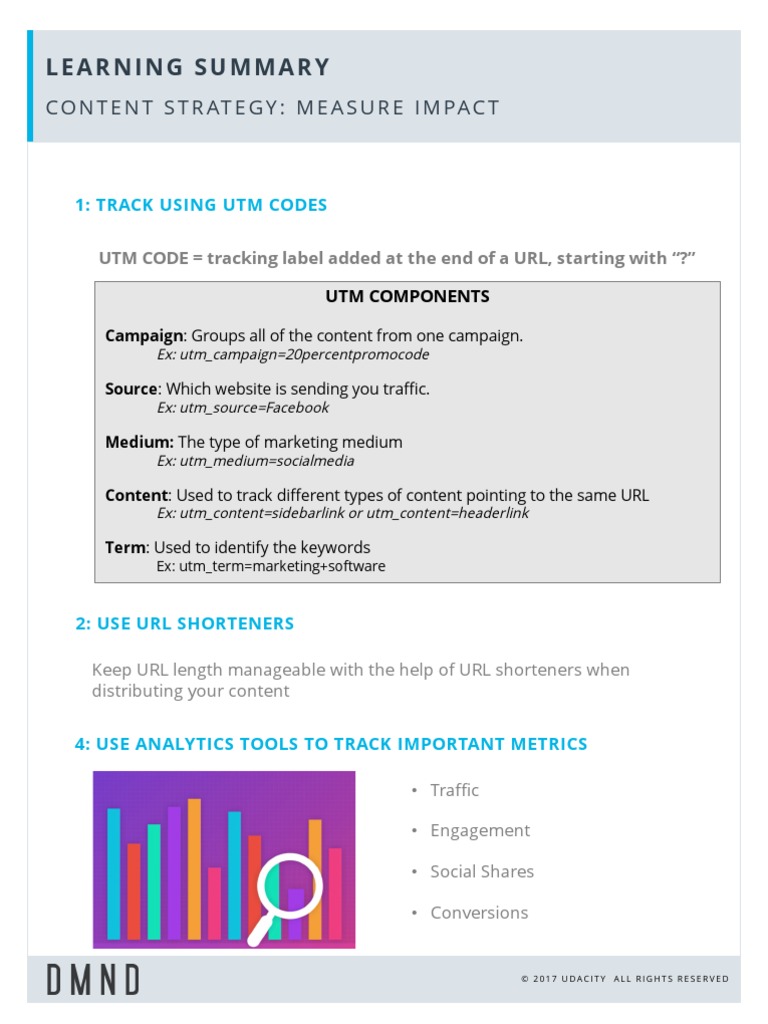 Learning Summary: Content Strategy: Measure Impact | PDF