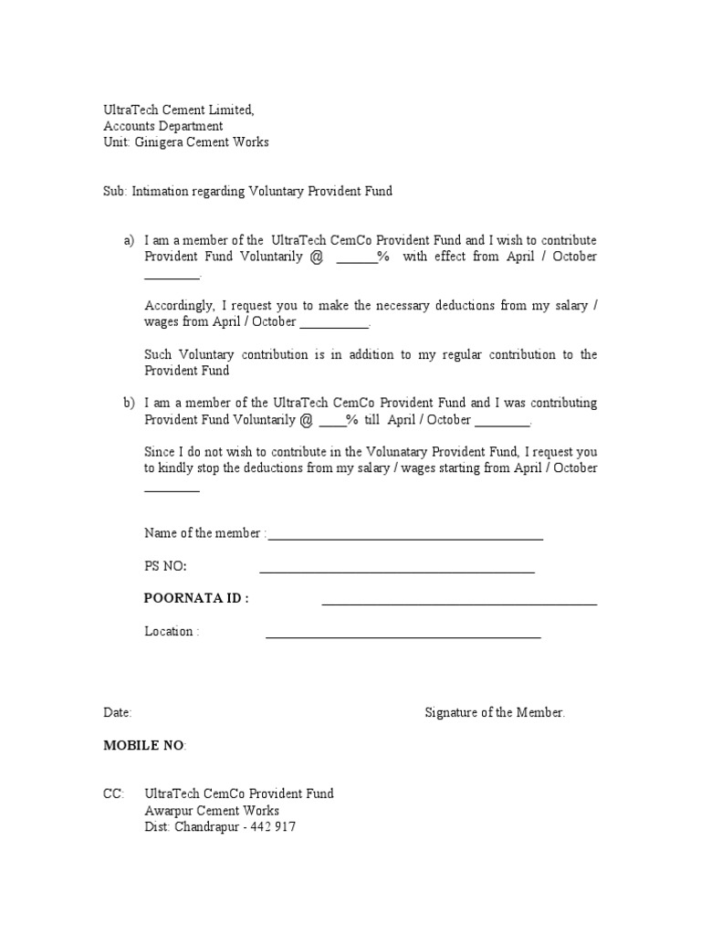 VPF Format | PDF | Finance & Money Management