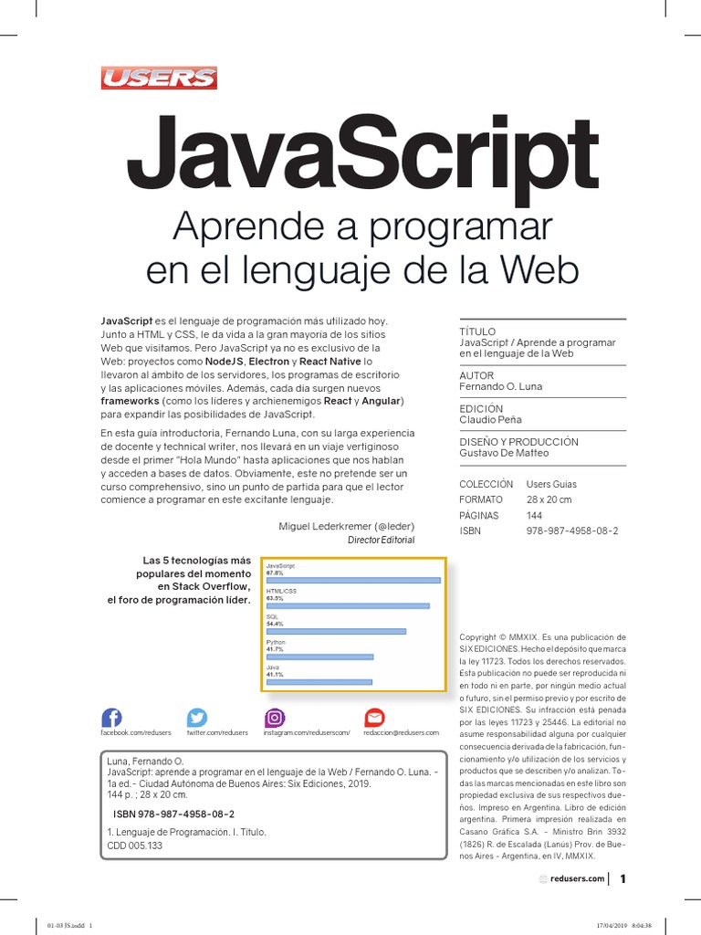 Javascript: Aprende A Programar en El Lenguaje de La Web | PDF | Script ...