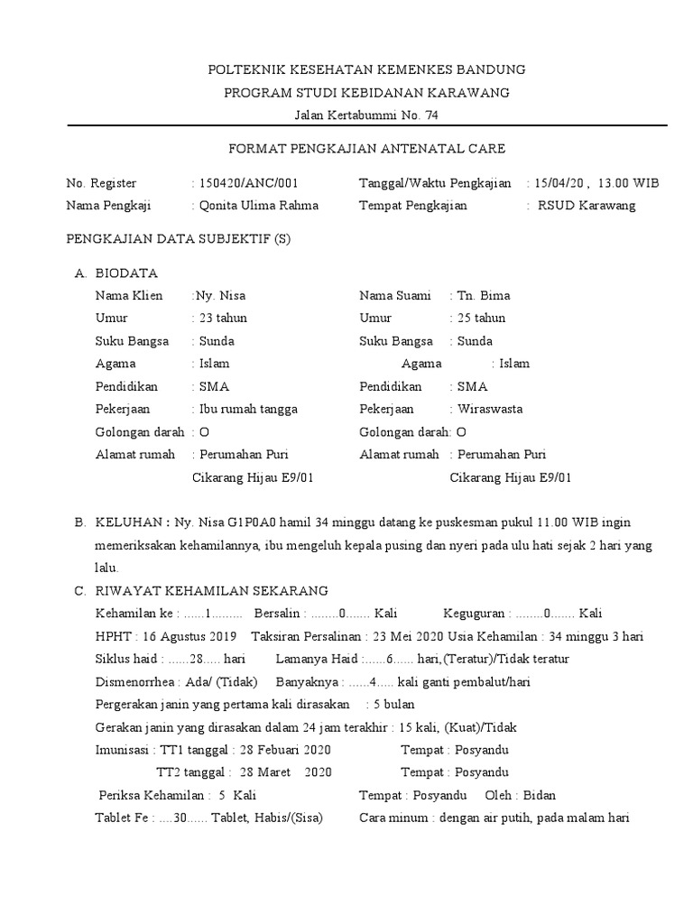 Soap Anc | PDF | Pengembangan Diri | Kesehatan Holistik