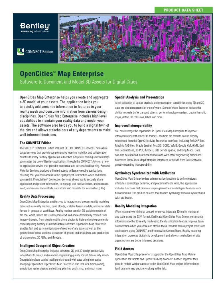 PDS OpenCities Map Enterprise LTR EN LR | PDF | Geographic Information System | 3 D Computer ...