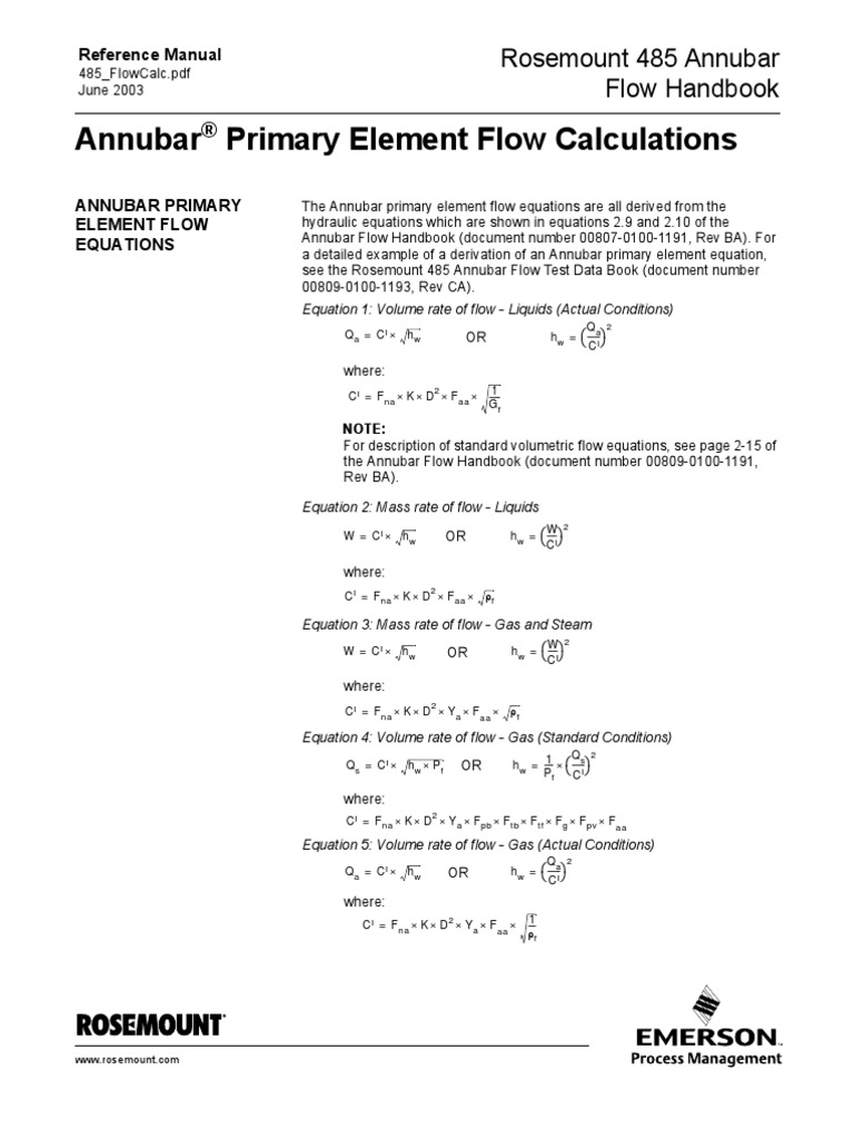 Emerson - FlowCalcs Copy) | PDF