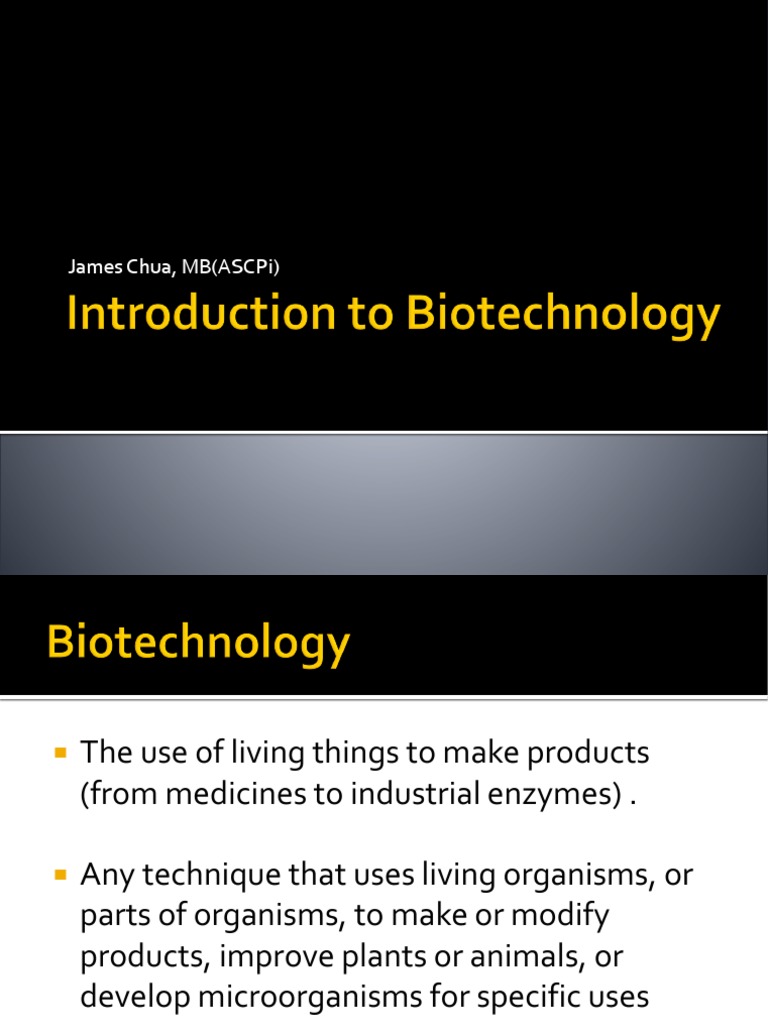 1 - Introduction To Biotechnology PDF | PDF | Genetics | Genetically ...
