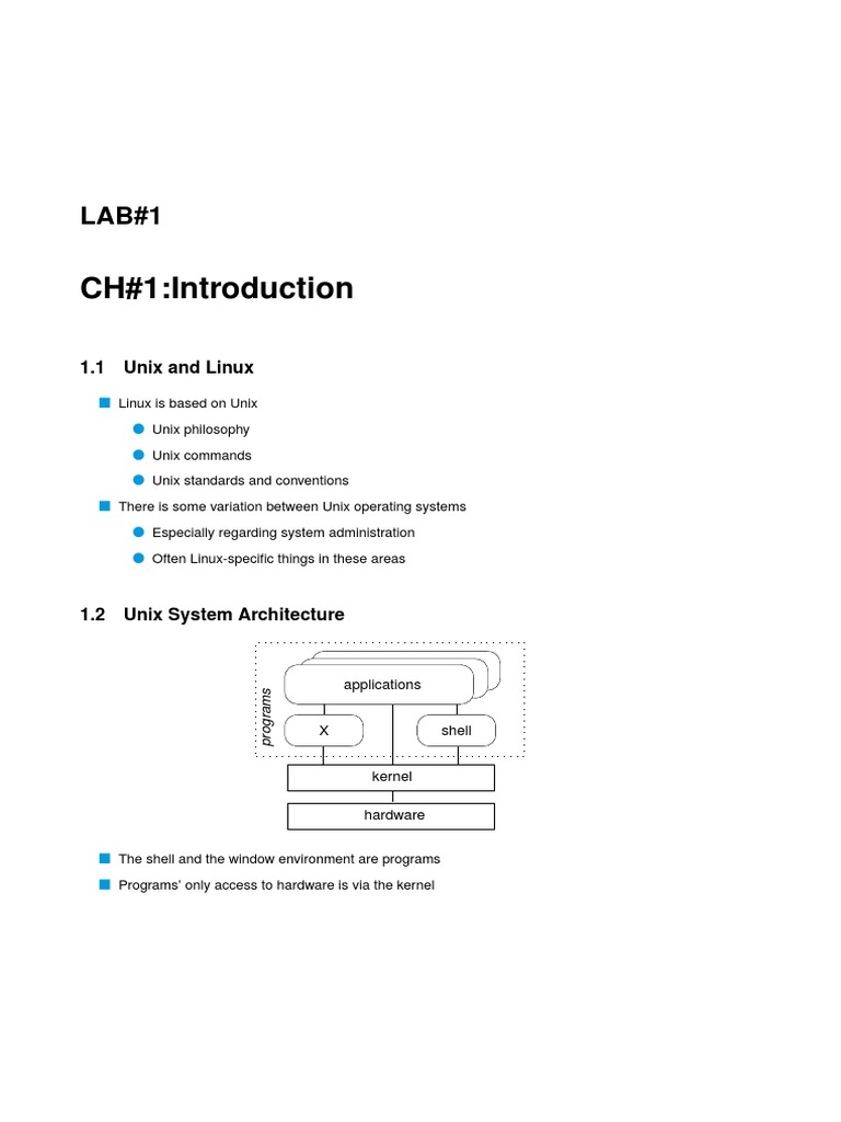 Operating Systems Lab 1 PDF | PDF | Unix | Shell (Computing)