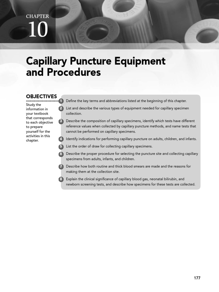 Capillary Puncture Order of Draw Guide | PDF | Capillary | Blood