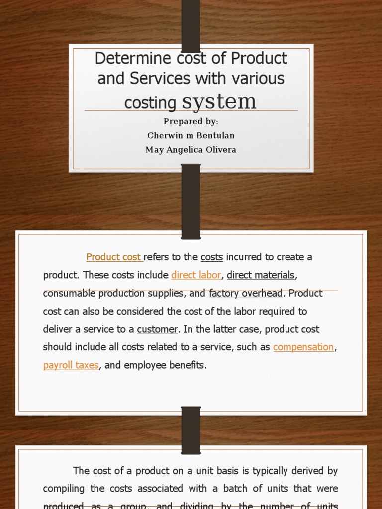 An Overview of Product Costing Systems and Cost Accounting Reports for ...