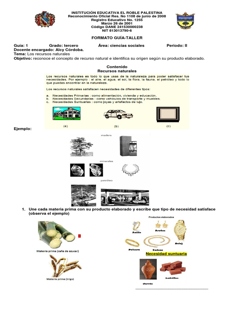 Guias Sociales Grado Tercero | PDF | Recursos renovables | Energía renovable